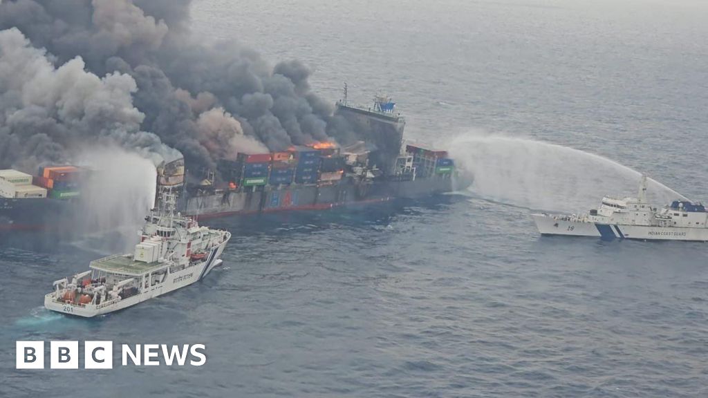 Rescue Operation Underway After Cargo Ship Catches Fire Off Kerala ...