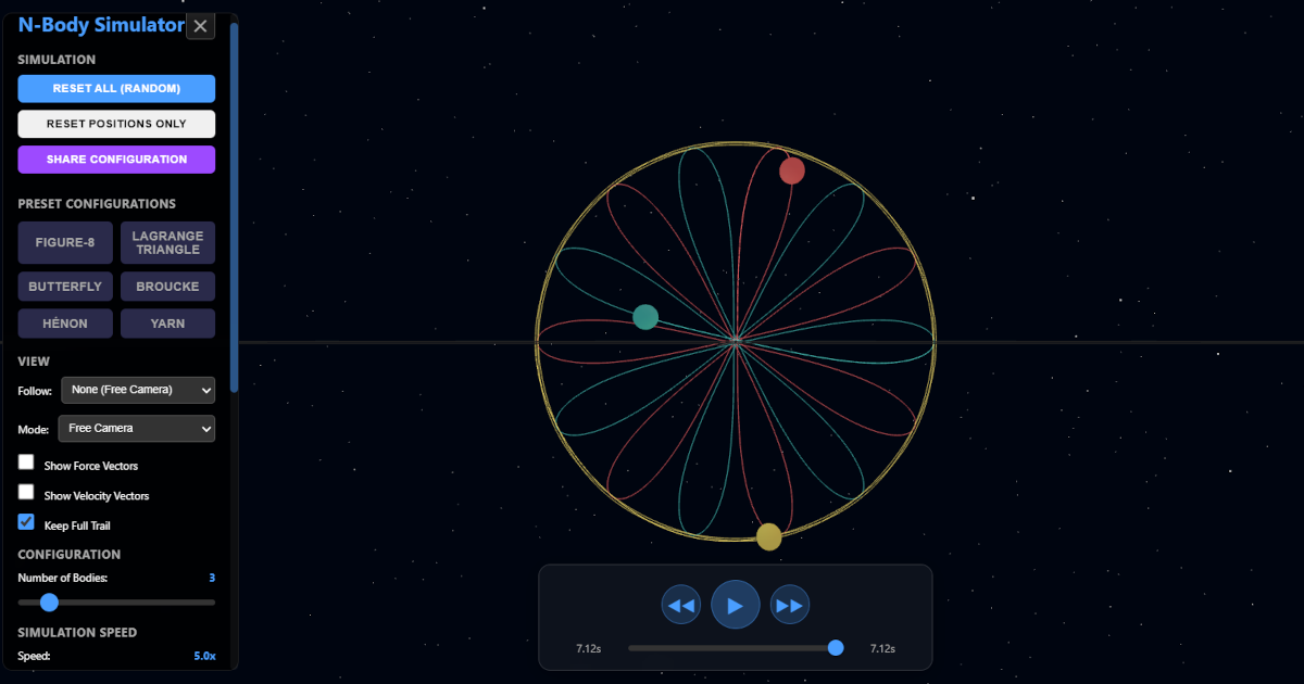 Interactive Three-Body Simulator Featuring 2D and 3D Periodic Orbits ...