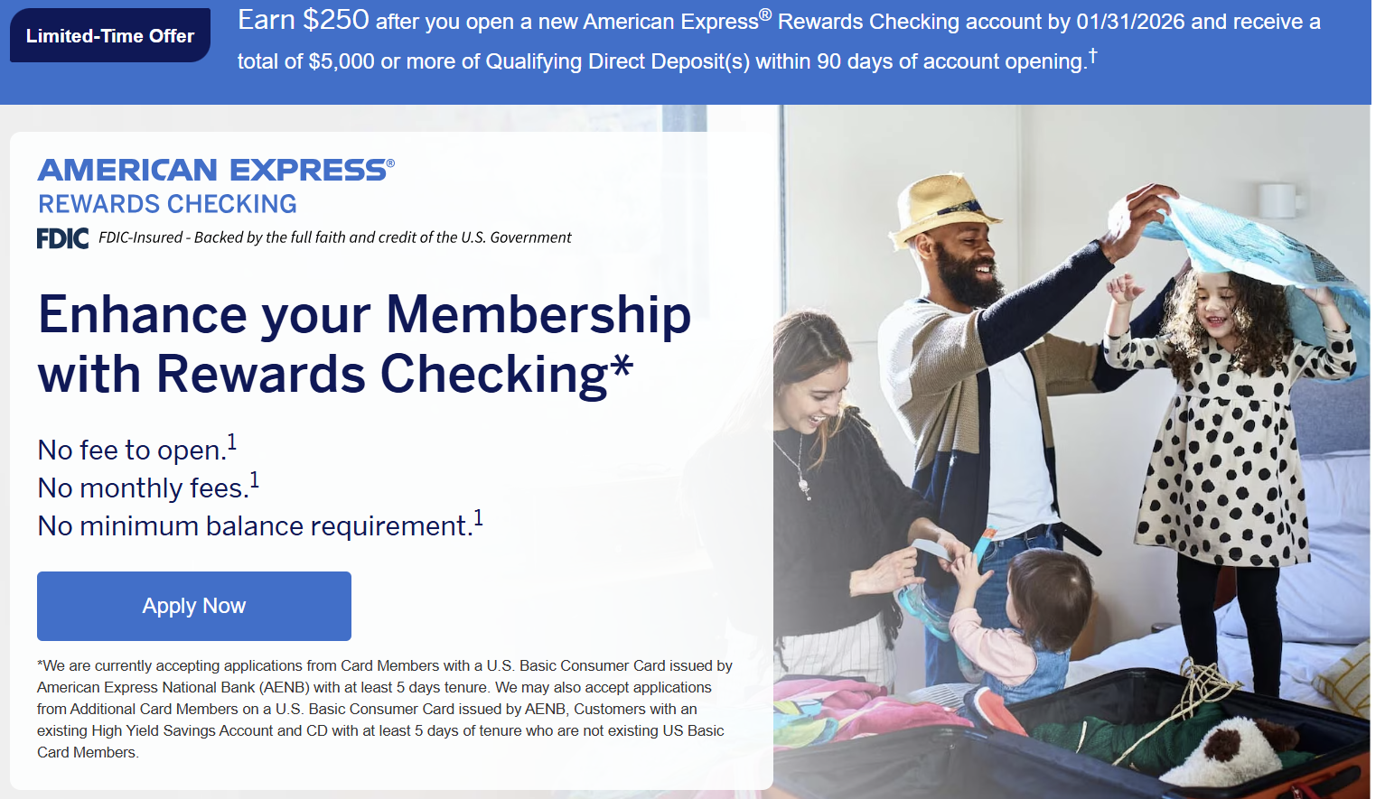 American Express offers $250 bonus for new Rewards Checking accounts ...