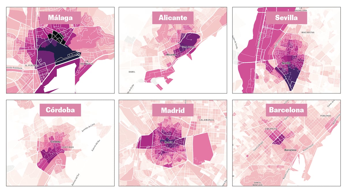 El mapa de los pisos turísticos en España: distribución y concentración ...