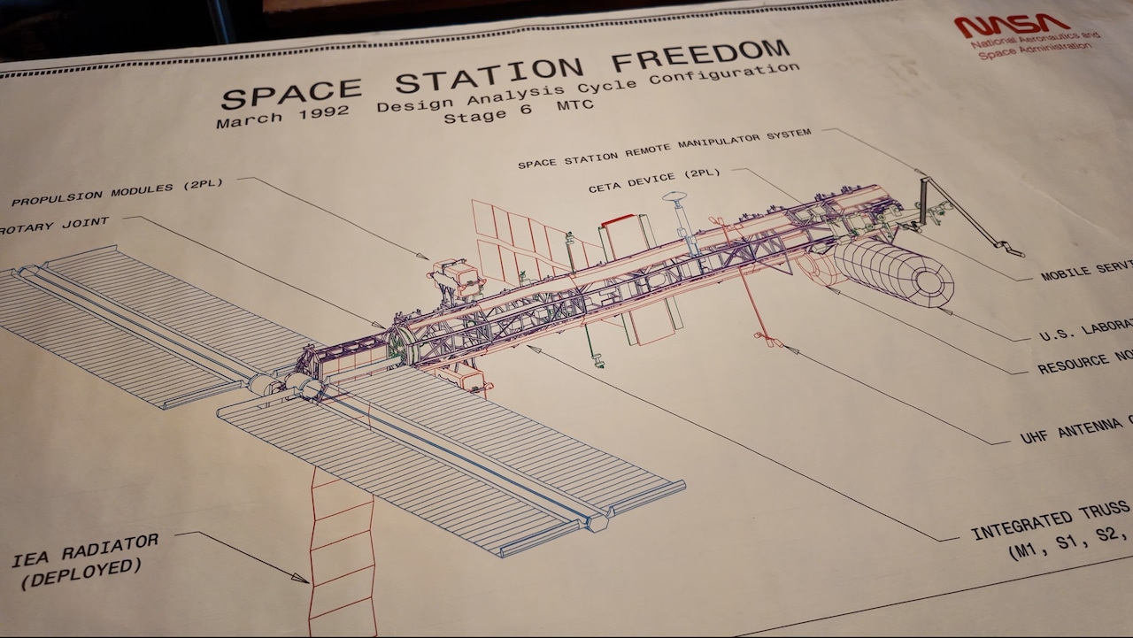 Los planos de la Space Station Freedom hallados en un garaje revelan la ...